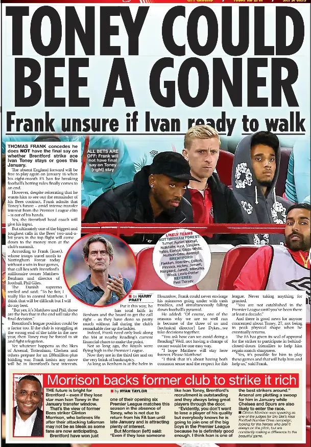 TONEY COULD BEE A GONER - PressReader