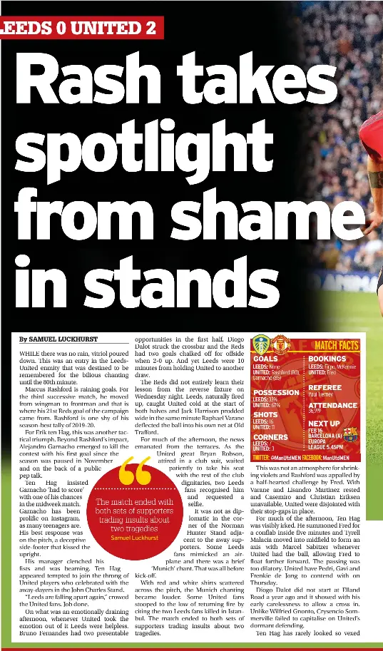 Rash takes spotlight from shame in stands - PressReader
