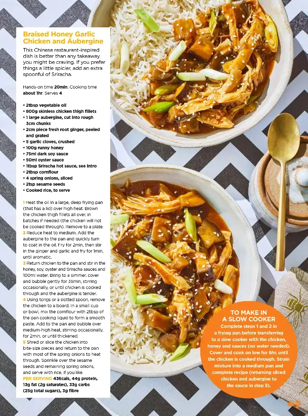 Braised Honey Garlic Chicken and Aubergine - PressReader