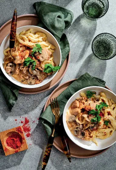 Spaetzle with creamy Zurichstyl­e pork - PressReader
