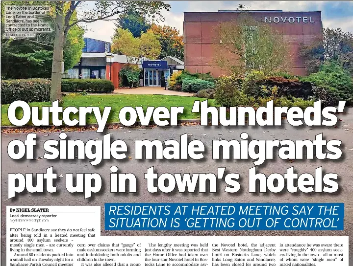 Outcry over ‘hundreds’ of single male migrants put up in town’s hotels ...