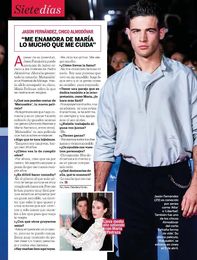 “ME ENAMORA DE MARÍA LO MUCHO QUE ME CUIDA” - PressReader