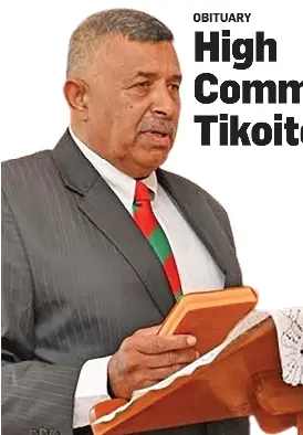 High Commission­er Tikoitoga Dies - PressReader