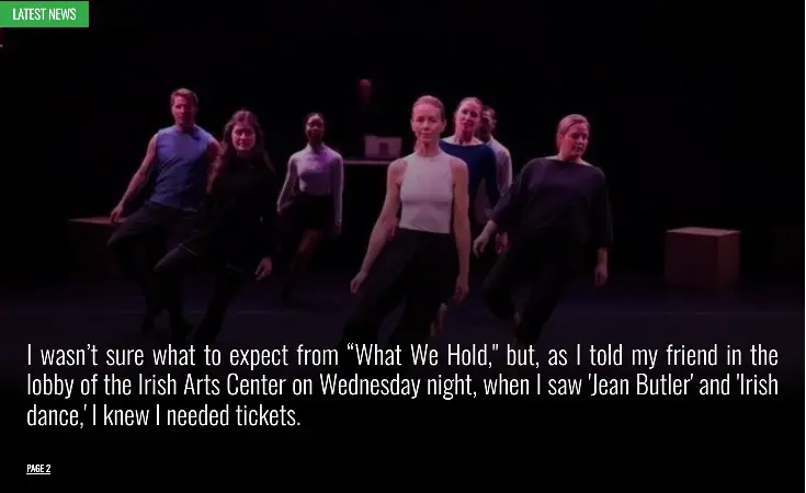 Irish dance is masterfull­y reimagined by Jean Butler yet again in ...