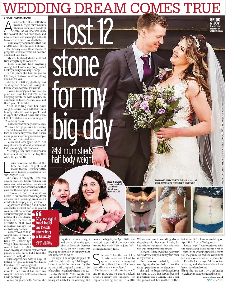 WEDDING DREAM COMES TRUE I lost 12 stone for my big day - PressReader