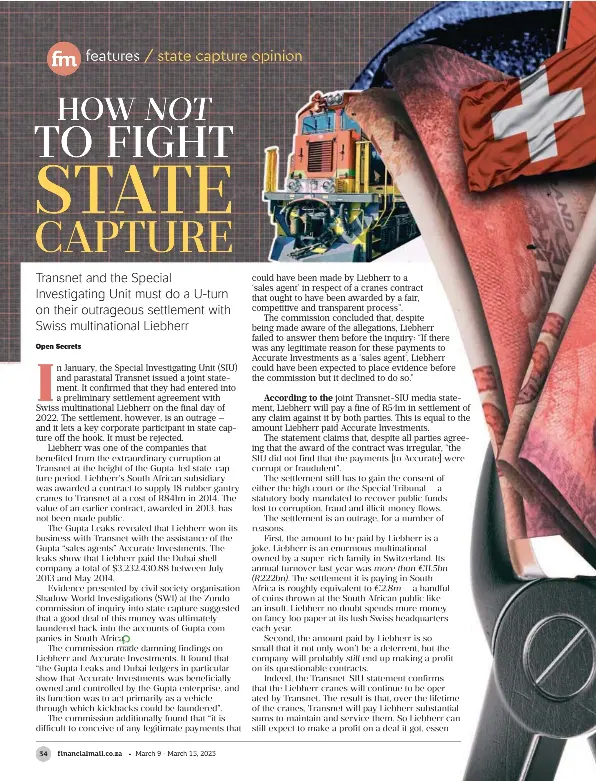 HOW NOT TO FIGHT STATE CAPTURE - PressReader