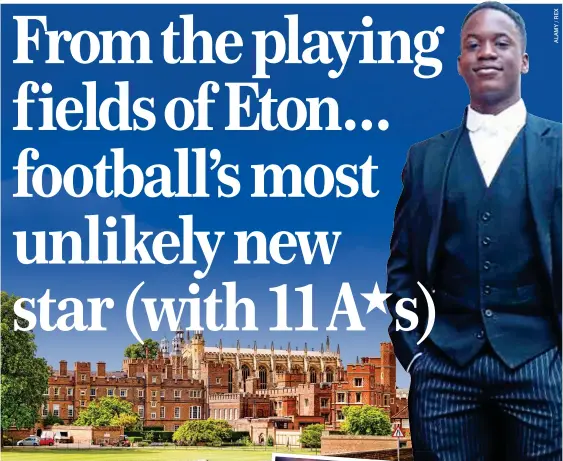 From the playing fieldsofEt­on... football’s most unlikely new star ...