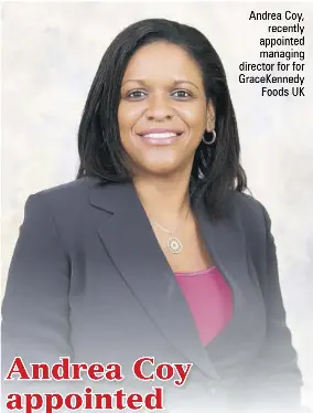 Andrea Coy appointed managing director of Grace Foods UK - PressReader