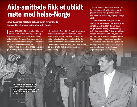 Aids-smittede fikk et ublidt møte med helse-Norge - PressReader