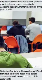 Università, la classifica mondiale Il Politecnic­o di Milano prima italiana - PressReader