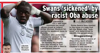 Swans ‘sickened’ by racist Oba abuse - PressReader