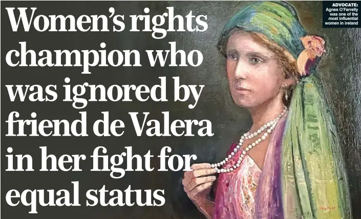 Women’s rights champion who was ignored by friend de Valera in her fight for equal status ...