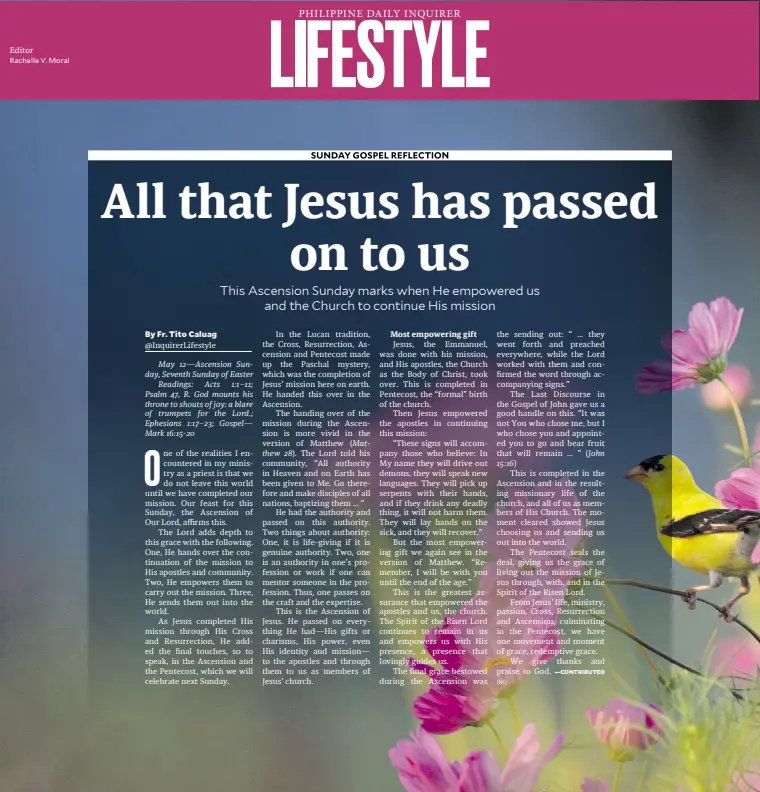All that Jesus has passed on to us - PressReader