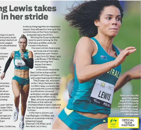 Rising Lewis takes it all in her stride - PressReader