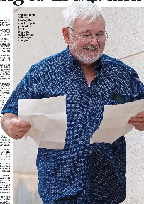 John Gilligan walks free from court despite confessing to drugs and ...