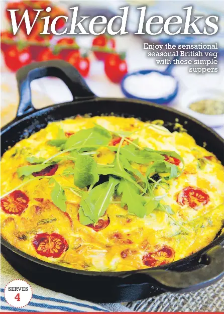 Wicked leeks Frittata with leeks and bacon - PressReader
