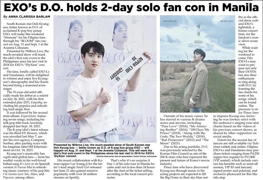 EXO’s D.O. holds 2-day solo fan con in Manila - PressReader