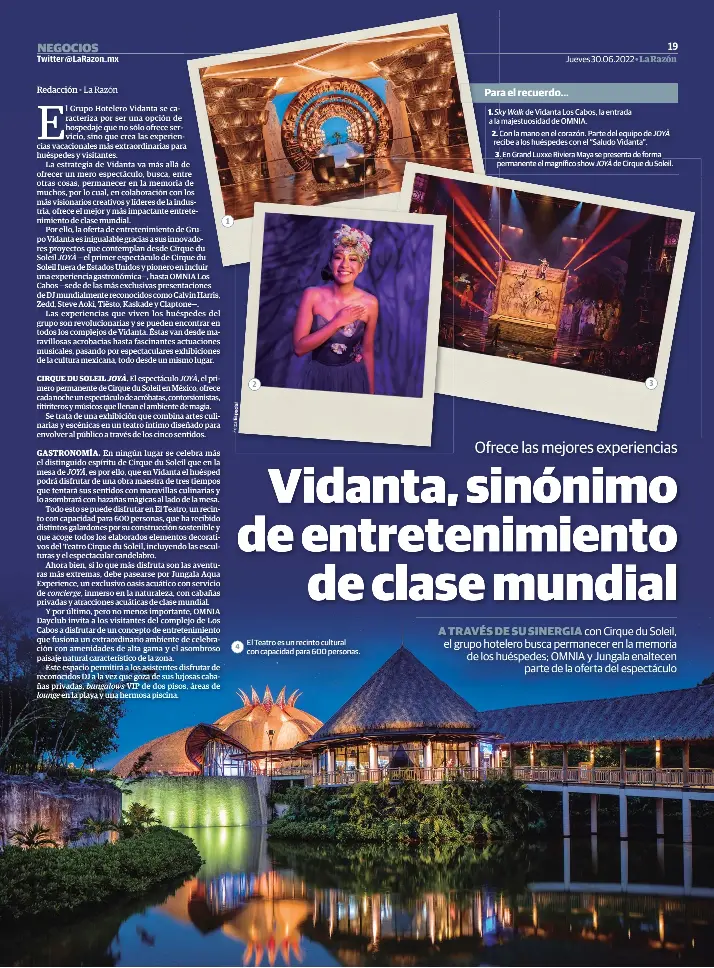 Vidanta, sinónimo de entretenim­iento de clase mundial - PressReader