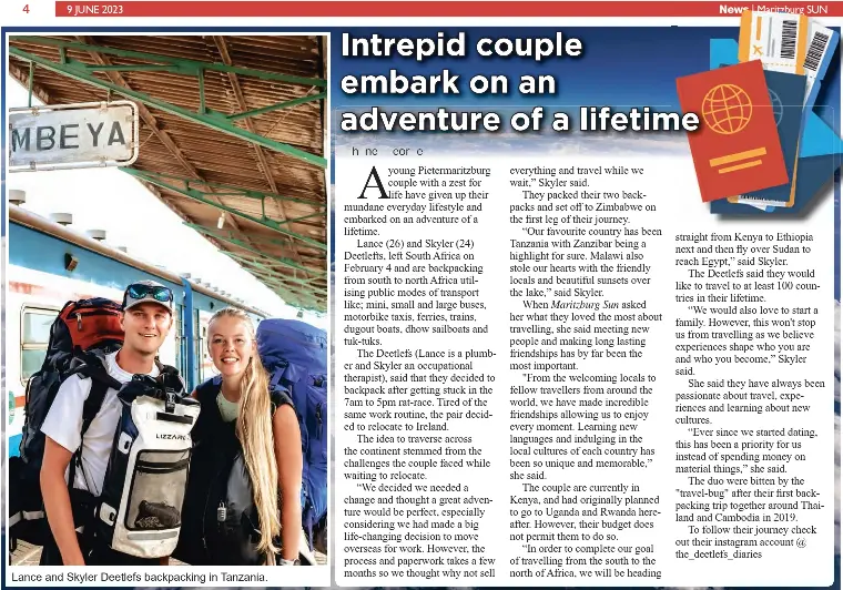 Intrepid couple embark on an adventure of a lifetime - PressReader