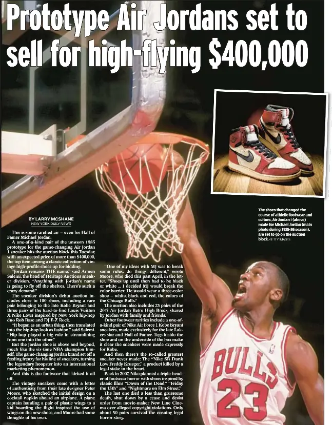 Prototype Air Jordans set to sell for high-flying $400,000 - PressReader