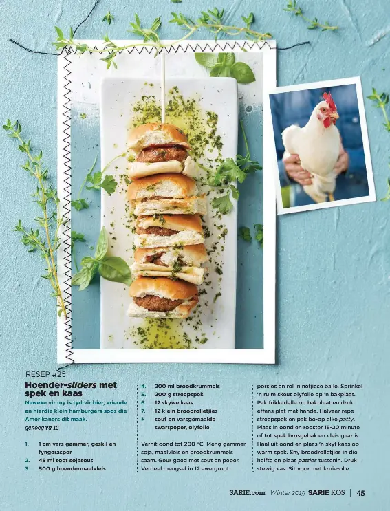 Hoender- sliders met spek en kaas - PressReader