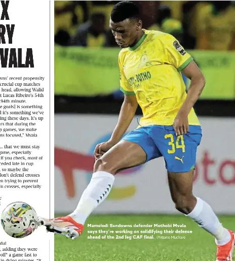 DOWNS EAGER TO FIX LATE-GOAL QUANDARY AHEAD OF FINAL – MVALA - PressReader