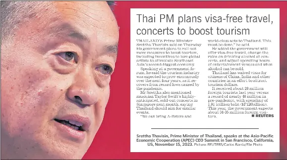 Gou makes high-profile appearance Thai PM plans visa-free travel, concerts to boost tourism ...