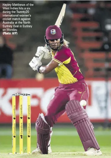 Matthews ecstatic following Windies women’s epic win - PressReader