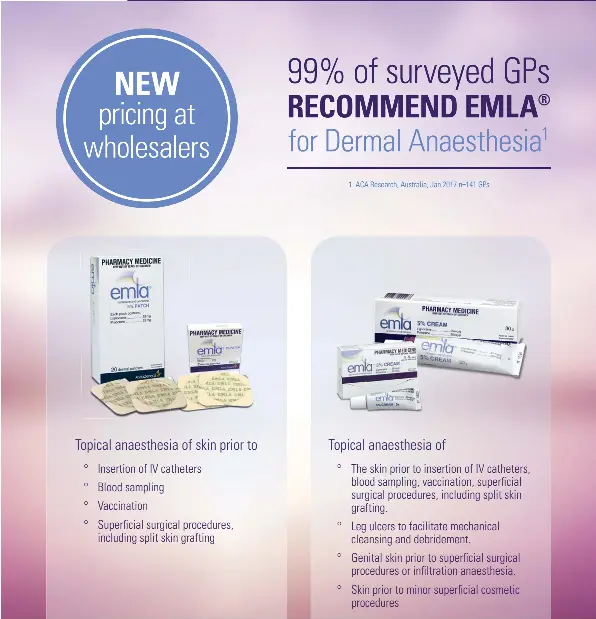 99% of surveyed GPs RECOMMEND EMLA® for Dermal Anaesthesi­a1 - PressReader