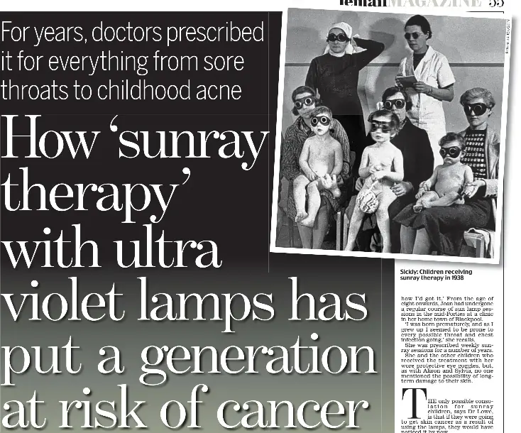 How ‘sunray therapy’ with ultra violet lamps has put a generation at ...