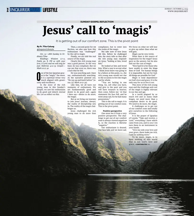 Jesus’ call to ‘magis’ - PressReader