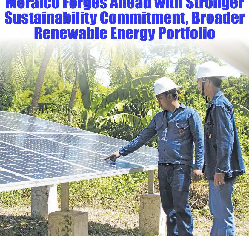 Meralco Forges Ahead with Stronger Sustainabi­lity Commitment, Broader Renewable Energy ...