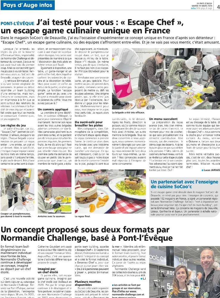 Un concept proposé sous deux formats par Normandie Challenge, basé à Pont-l’Évêque - PressReader