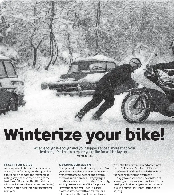 Winterize your bike! - PressReader