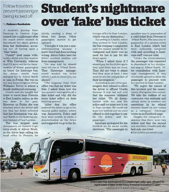 Student’s nightmare over ‘fake’ bus ticket - PressReader