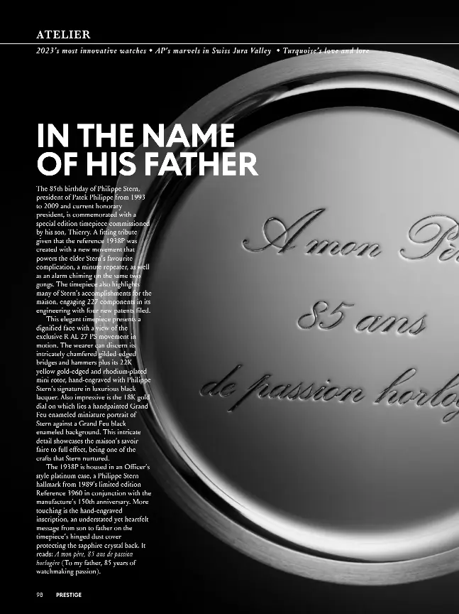 IN THE NAME OF HIS FATHER - PressReader