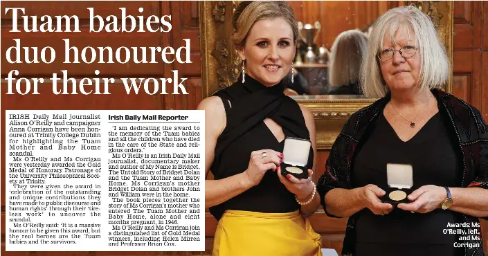 Tuam babies duo honoured for their work - PressReader