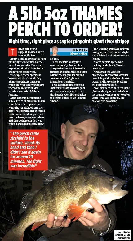 Giant perch taken from the Thames - PressReader