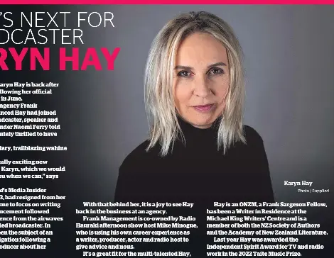 WHAT’S NEXT FOR BROADCASTE­R KARYN HAY - PressReader