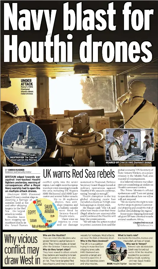 Navy blast for Houthi drones - PressReader