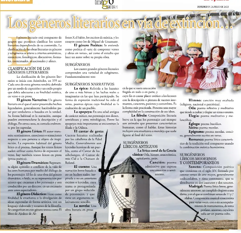 Los géneros literarios en vía de extinción… SUBGÉNEROS DRAMÁTICOS - PressReader