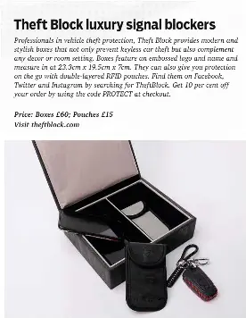 Theft Block luxury signal blockers - PressReader