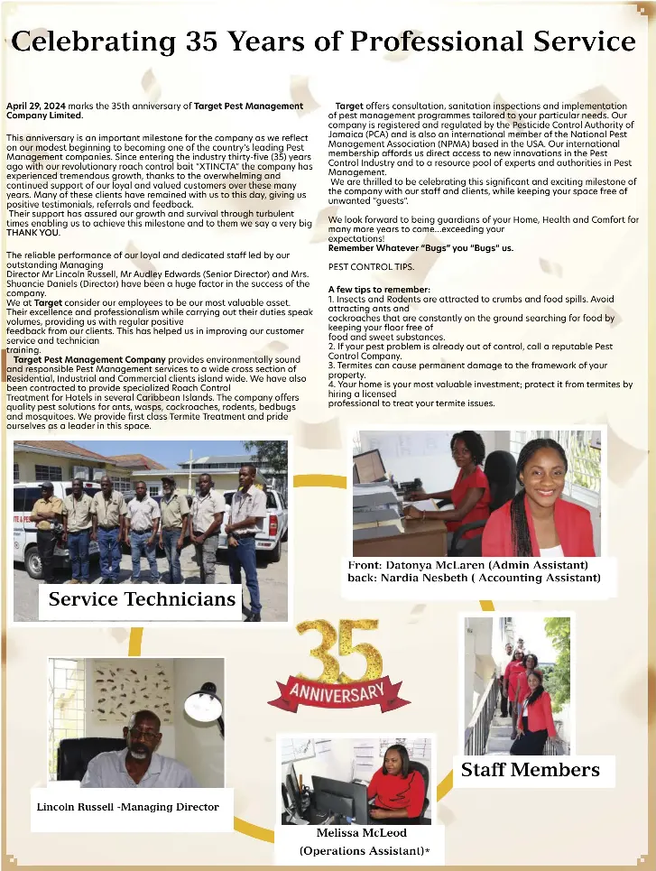 Celebratin­g 35 Years of Profession­al Service - PressReader