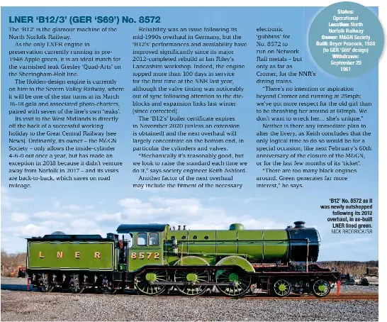 LNER ‘B12/3’ (GER ‘S69’) No. 8572 - PressReader