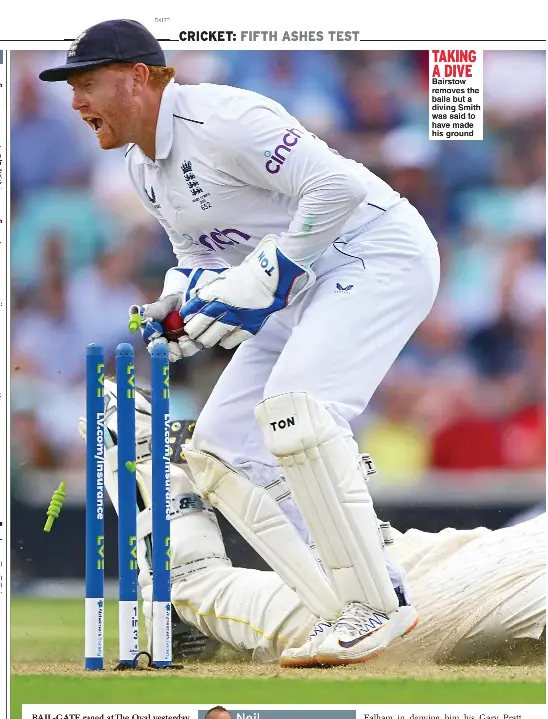 Umpire grants a bail-out to Smith ...and denies boy George his place in Ashes folklore - PressReader