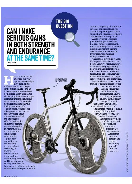 CAN I MAKE SERIOUS GAINS IN BOTH STRENGTH AND ENDURANCE AT THE SAME TIME? - PressReader