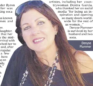Soca queen Denyse Plummer to be laid to rest - PressReader