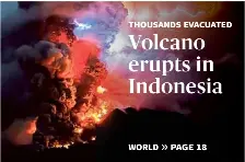 Volcano erupts in Indonesia - PressReader