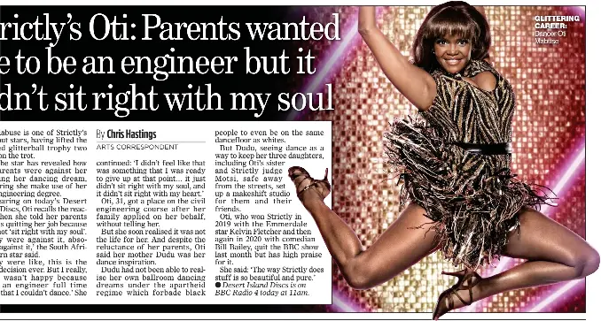 Strictly’s Oti: Parents wanted me to be an engineer but it didn’t sit right with my soul ...
