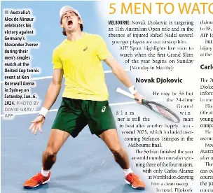 5 MEN TO WATCH AT THE AUSTRALIAN OPEN - PressReader